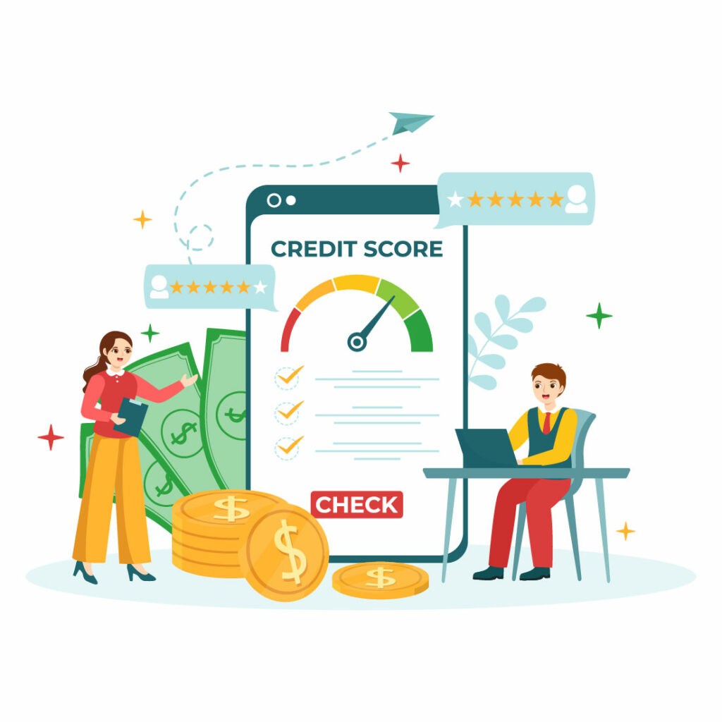 14 Credit Score Vector Illustration - MasterBundles