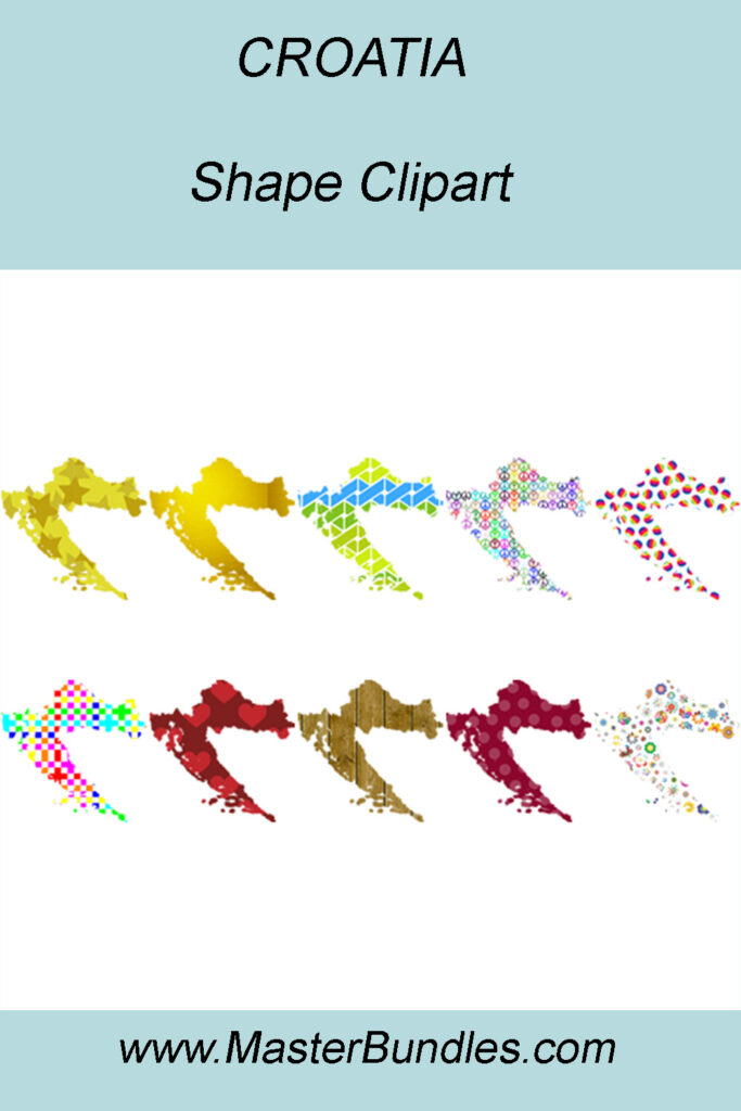 CROATIA SHAPE CLIPART ICONS - MasterBundles