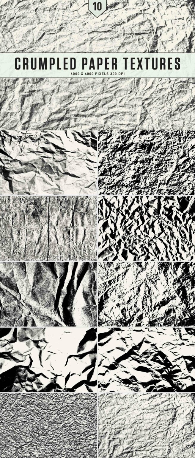 Crumpled Paper Textures – MasterBundles