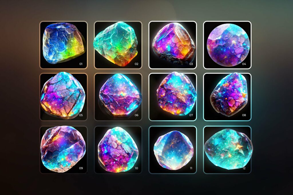 3D Gems & Crystals Collection – MasterBundles
