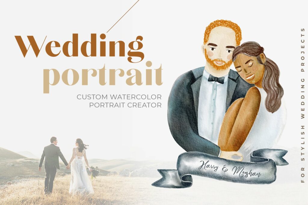 Custom Wedding Portrait Creator – MasterBundles