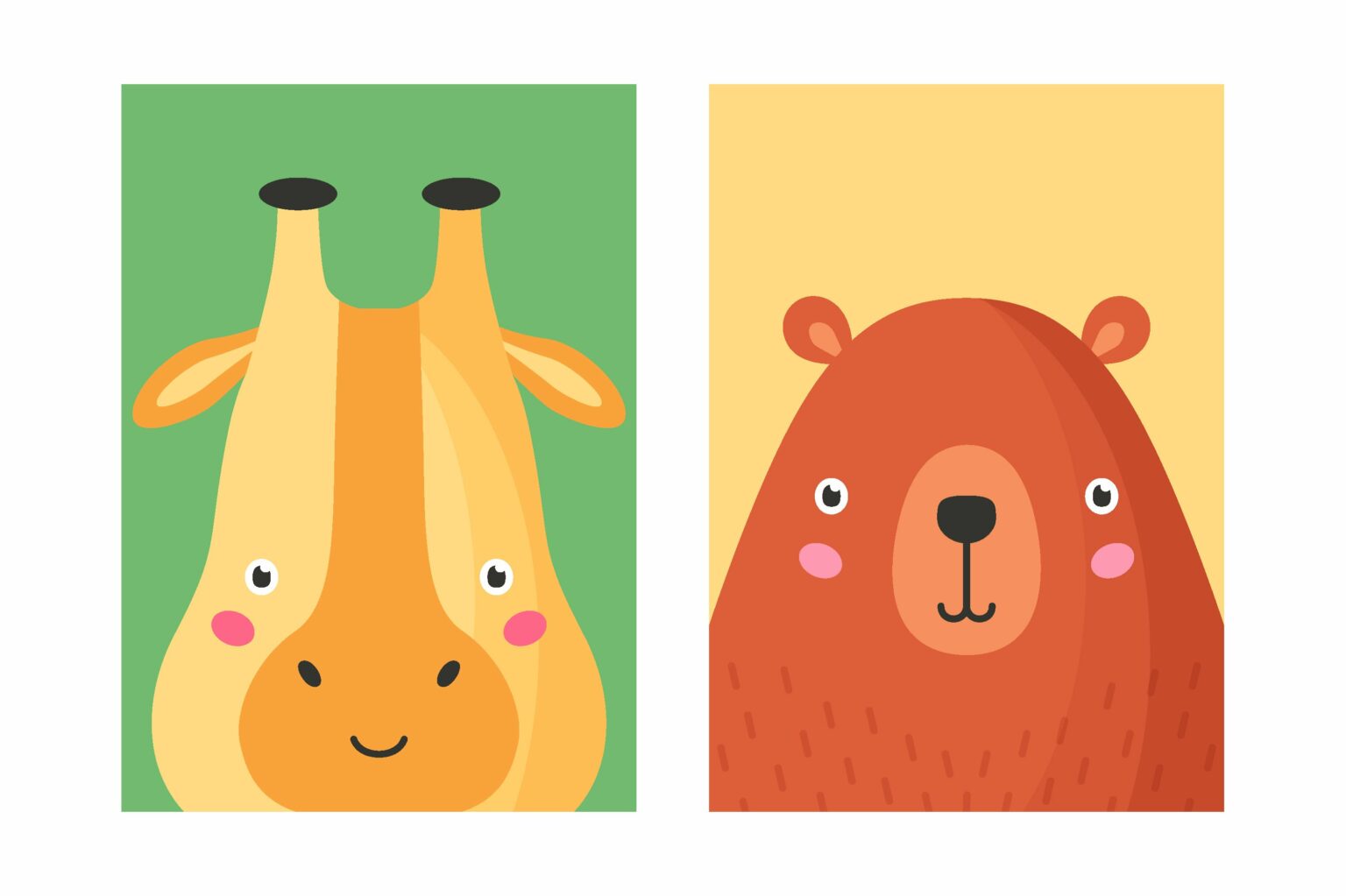 Cute animals card set – MasterBundles
