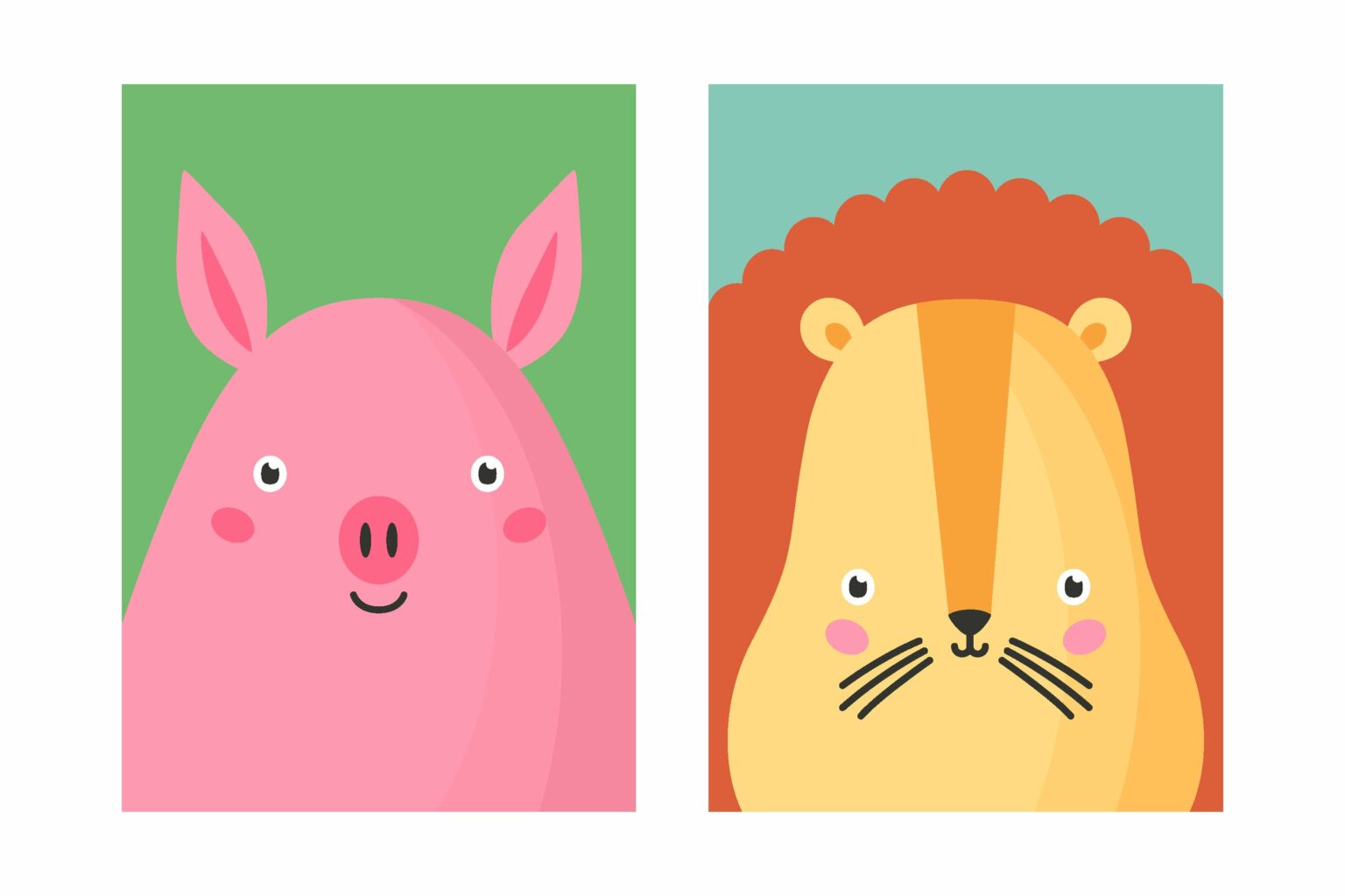 Cute animals card set – MasterBundles