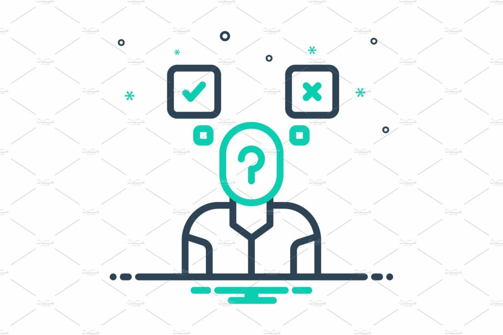 Decided question mark mix icon – MasterBundles