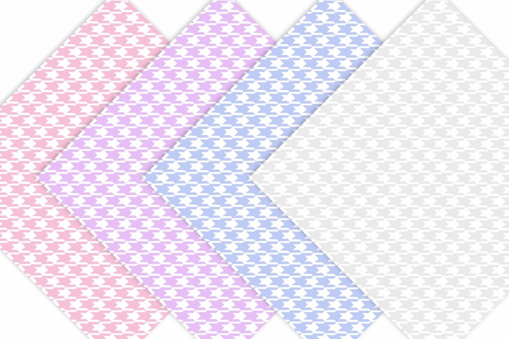 Pastel Houndstooth Digital Paper – MasterBundles