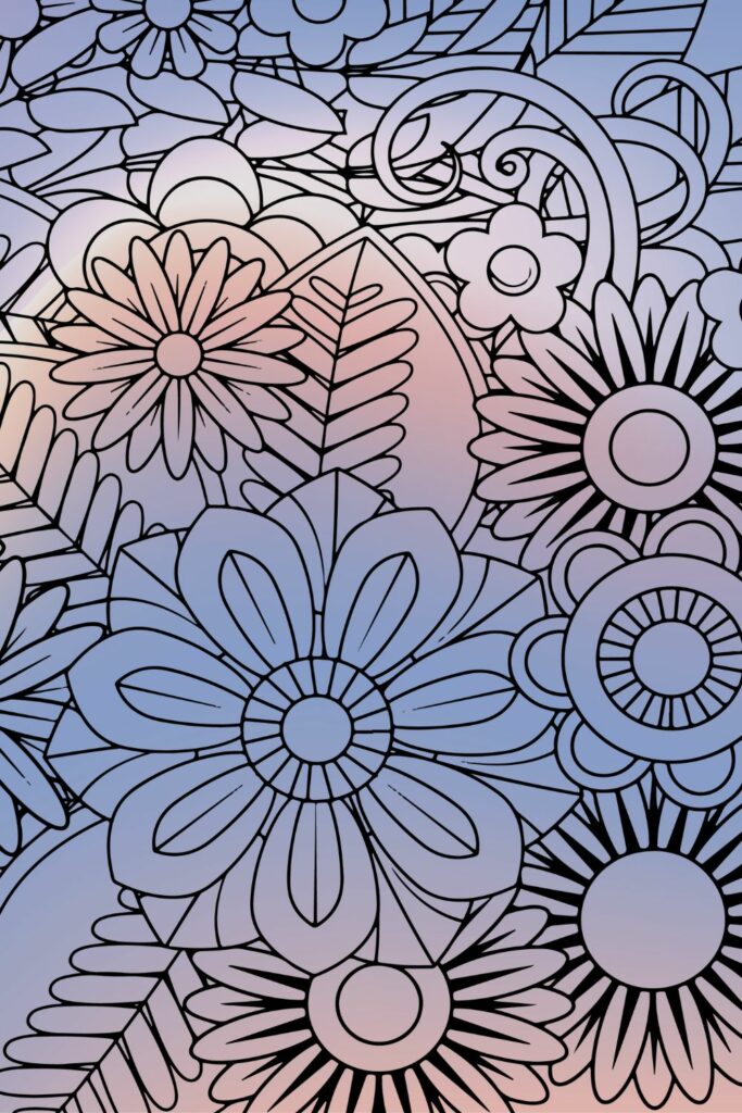 Serenity Mandalas: A Captivating Collection of 50 Digital Coloring Pages