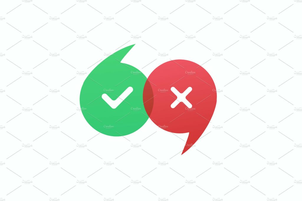 Red and green check marks vector – MasterBundles