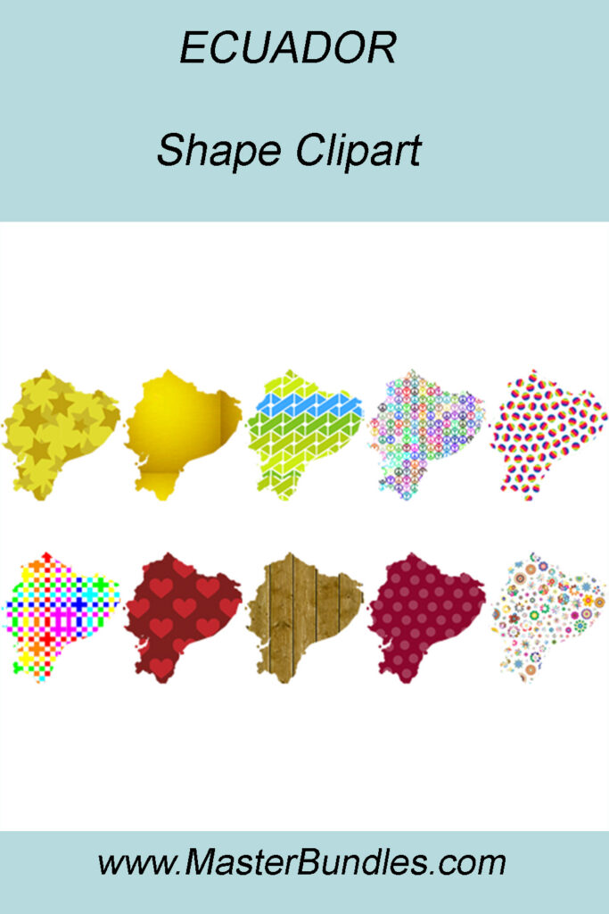 ECUADOR SHAPE CLIPART ICONS - MasterBundles