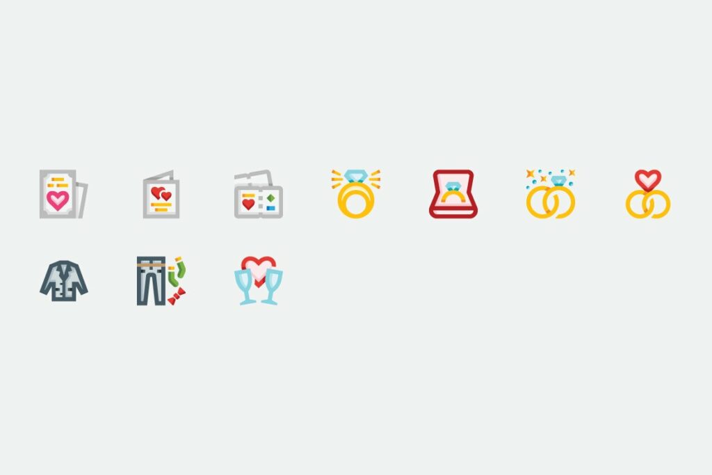 Basicons / Holidays / Wedding Icons – MasterBundles