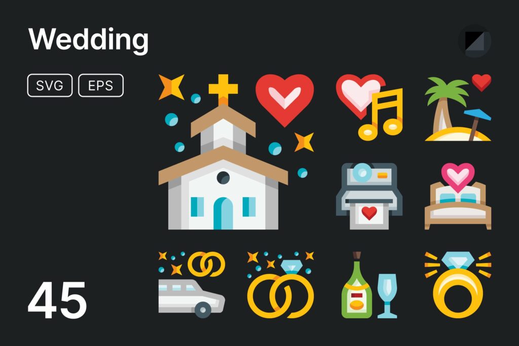 Basicons / Holidays / Wedding Icons – MasterBundles