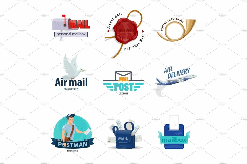 Postal service icon for post, mail delivery design – MasterBundles