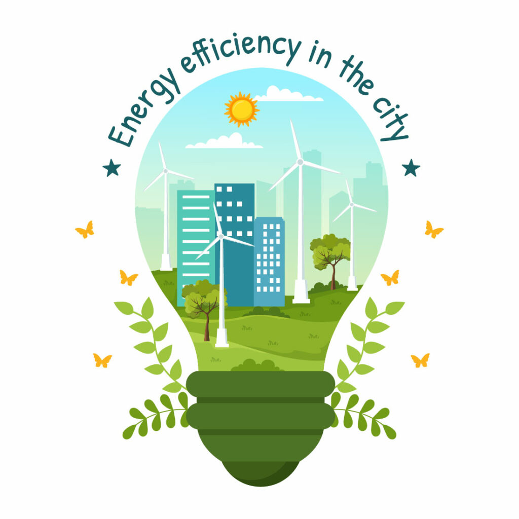 10 Energy Efficiency in the City Illustration - MasterBundles