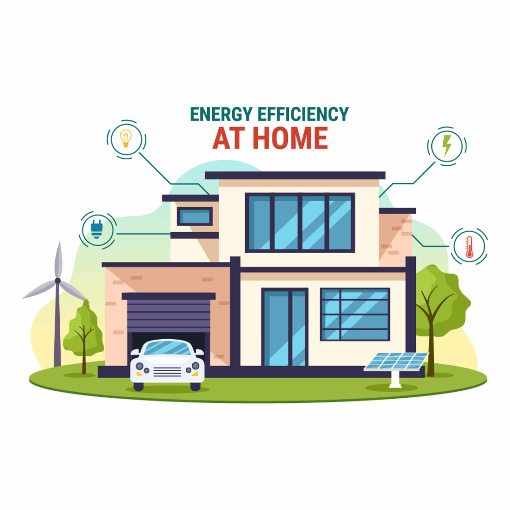 12 Energy Efficient at Home Illustration - MasterBundles
