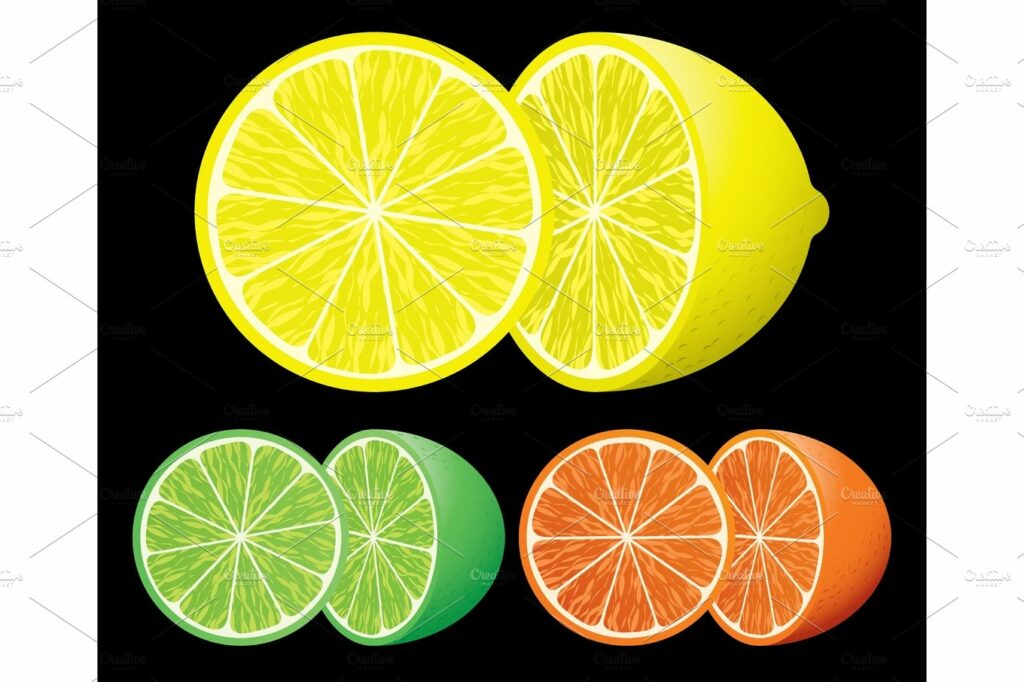 Set of citrus fruits – MasterBundles