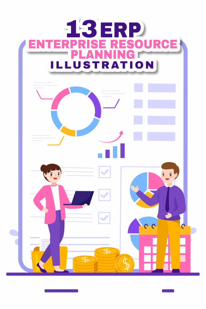 13 ERP Enterprise Resource Planning System Illustration - MasterBundles