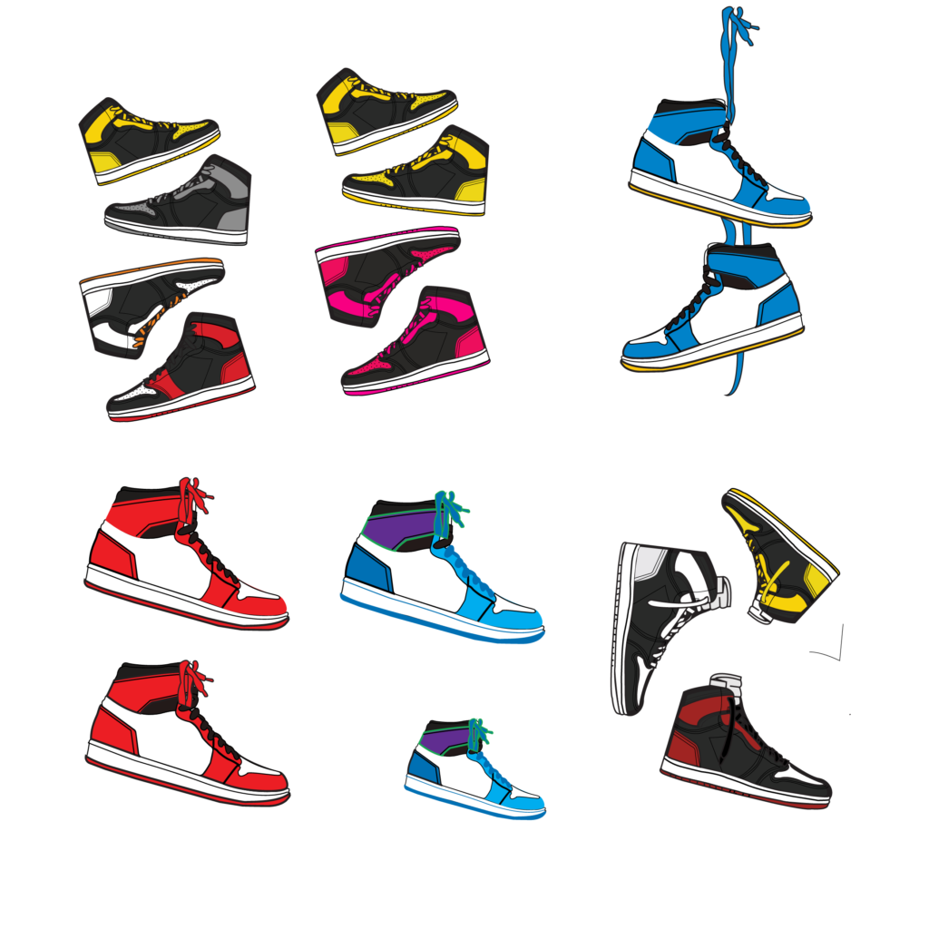 shoes illustrations - MasterBundles