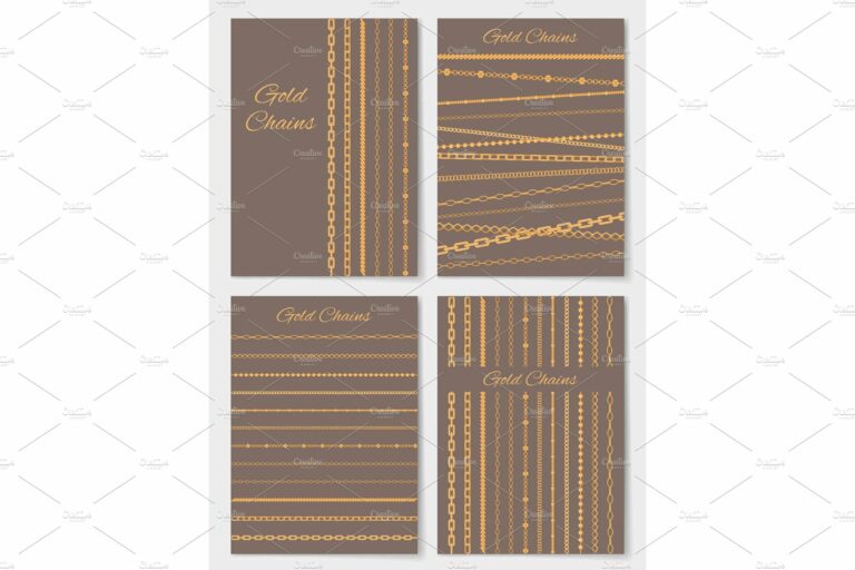 Gold Chains in Elegant Designs Promotional Posters – MasterBundles