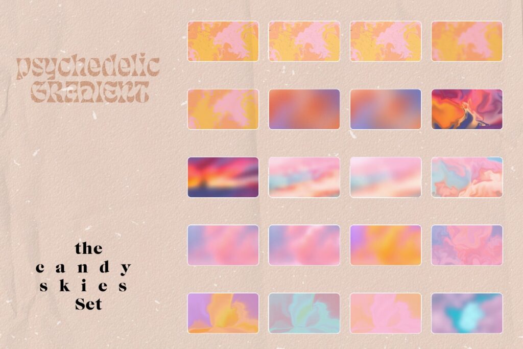 Psychedelic Gradient - 70s design – MasterBundles