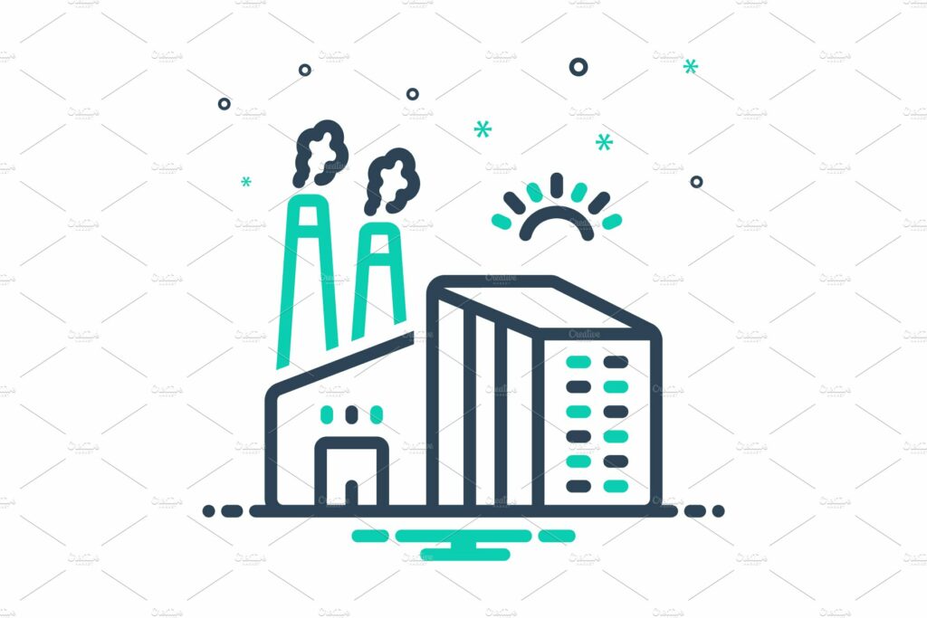 Factory sun mix icon – MasterBundles