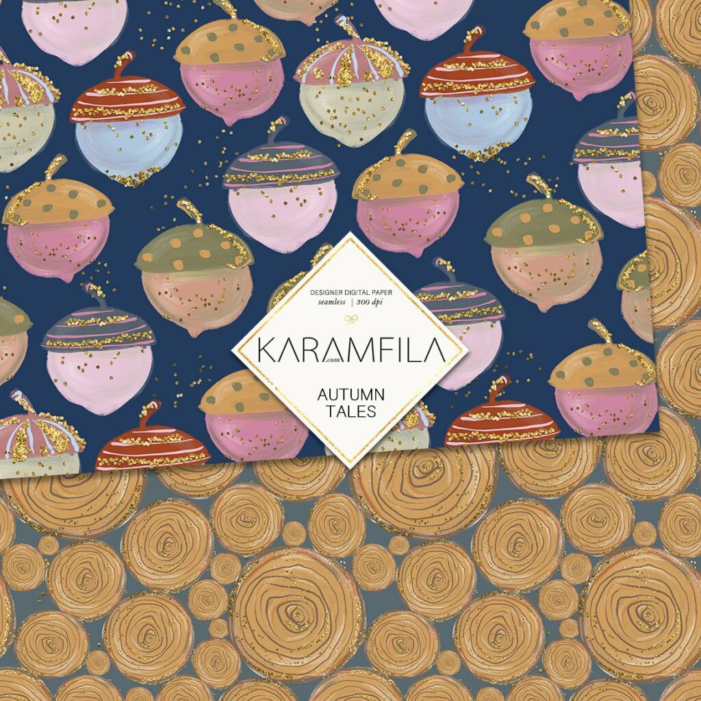 Fall Woodland Patterns – MasterBundles