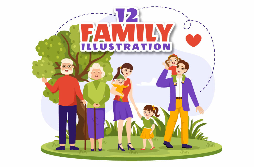 12 Family Values Vector Illustration - MasterBundles