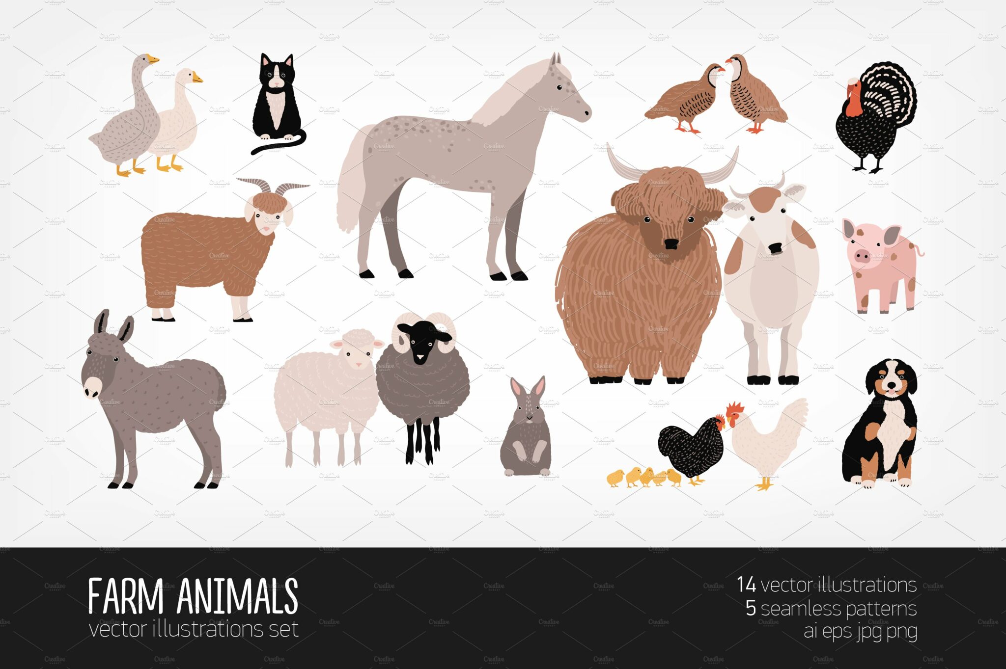 Domestic farm animals – MasterBundles