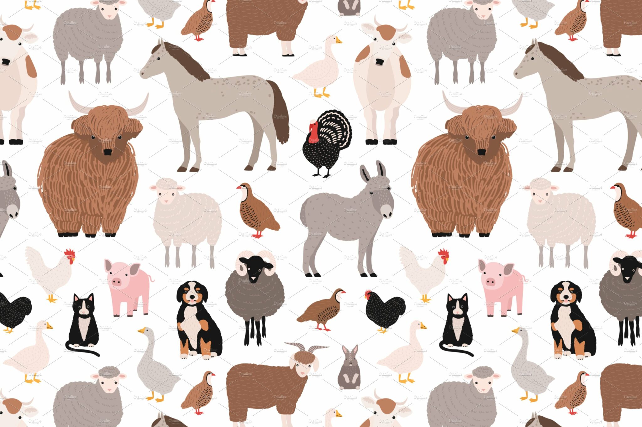 Domestic farm animals – MasterBundles