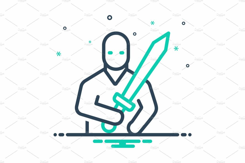 Fighter warrior mix icon – MasterBundles