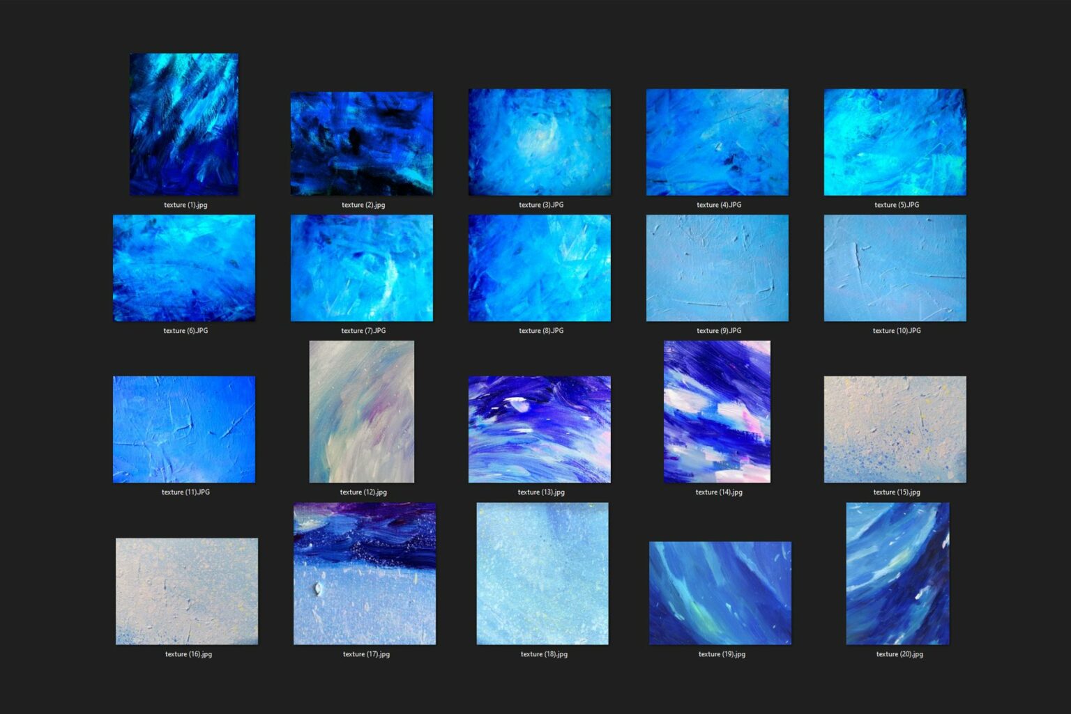 Lazure 20 blue oil paint textures – MasterBundles