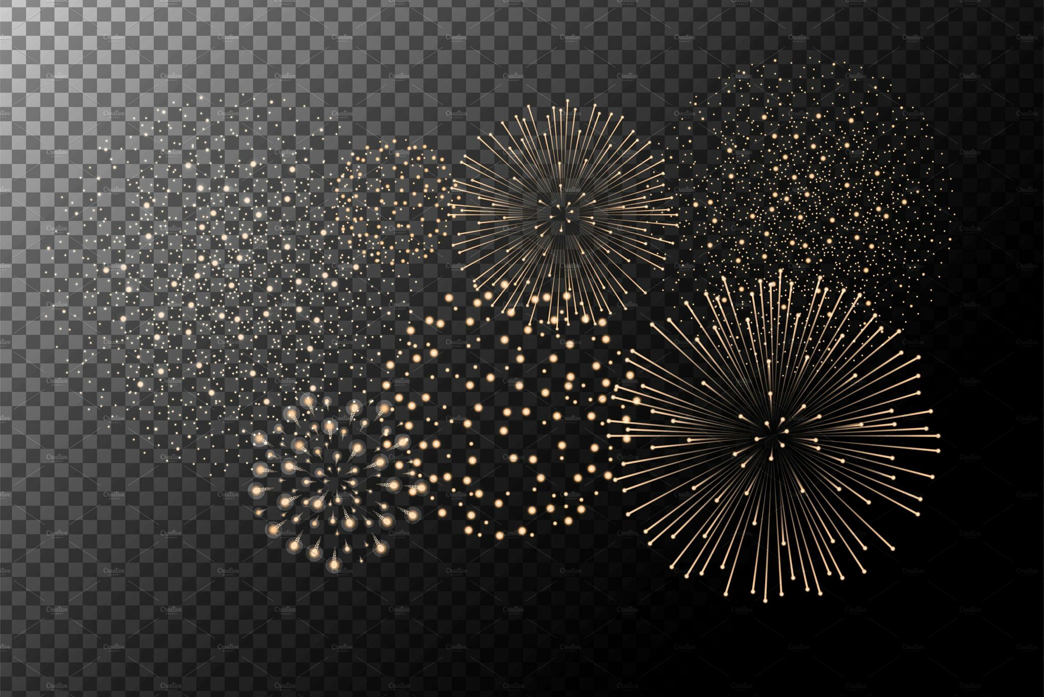 Vector Fireworks isolated – MasterBundles