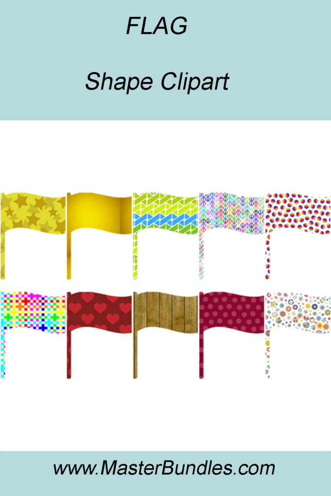 FLAG SHAPE CLIPART ICONS - MasterBundles