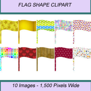 FLAG SHAPE CLIPART ICONS - MasterBundles