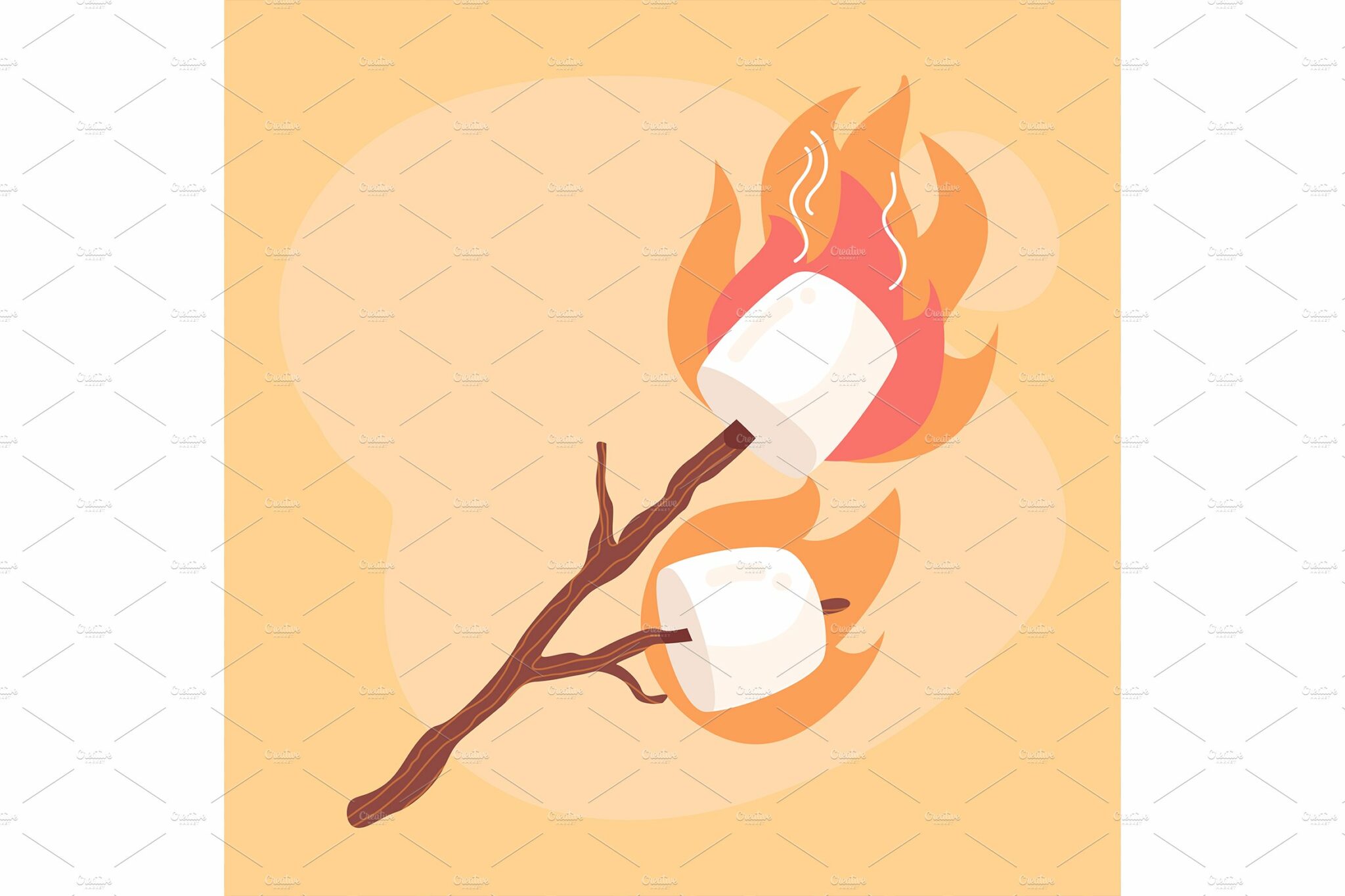 Hand Drawn Roast Marshmallow – MasterBundles