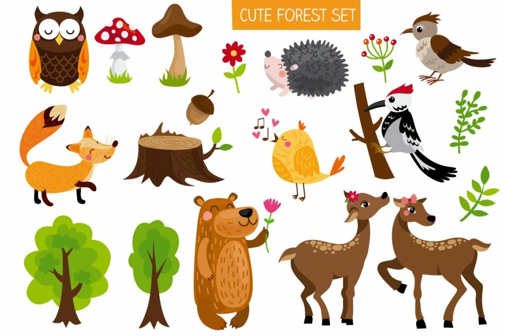 Cute forest set – MasterBundles