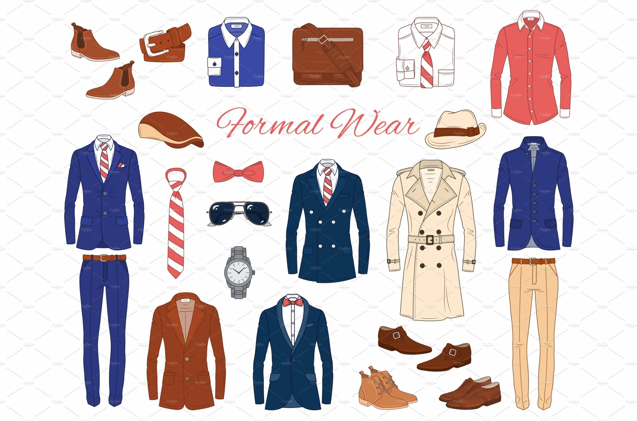 Male Fashion set, vector – MasterBundles