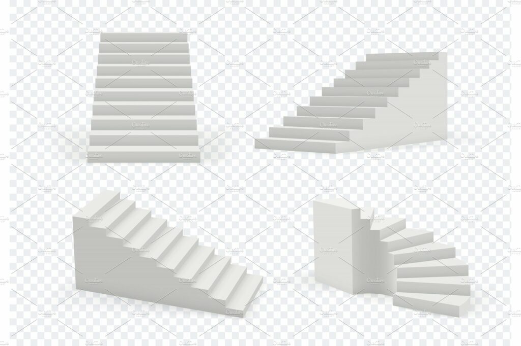 Stairs realistic. Architectural – MasterBundles