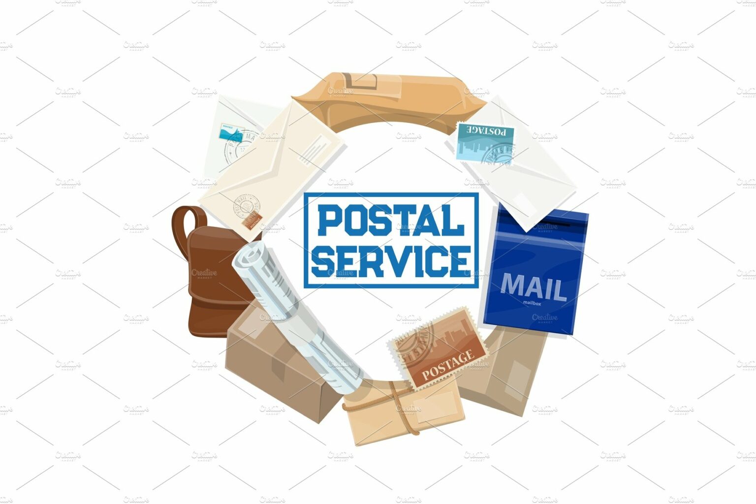 Mail letters, parcels, mailbox – MasterBundles