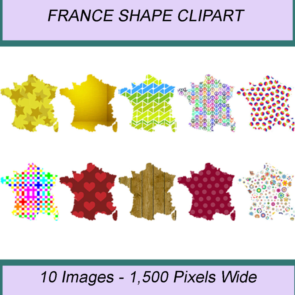 FRANCE SHAPE CLIPART ICONS - MasterBundles