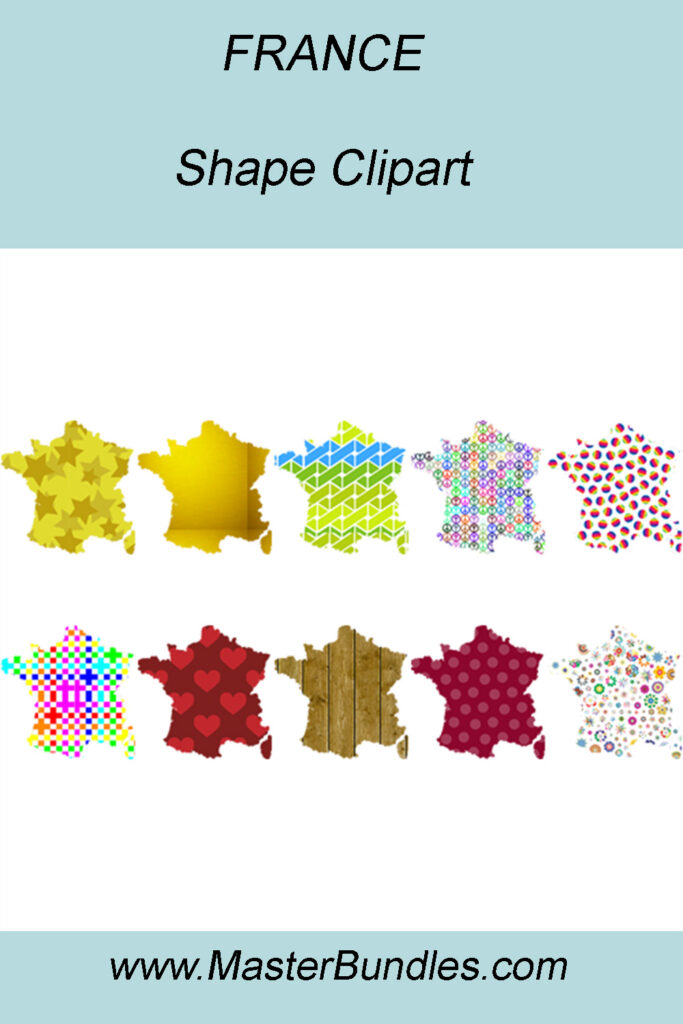 FRANCE SHAPE CLIPART ICONS - MasterBundles