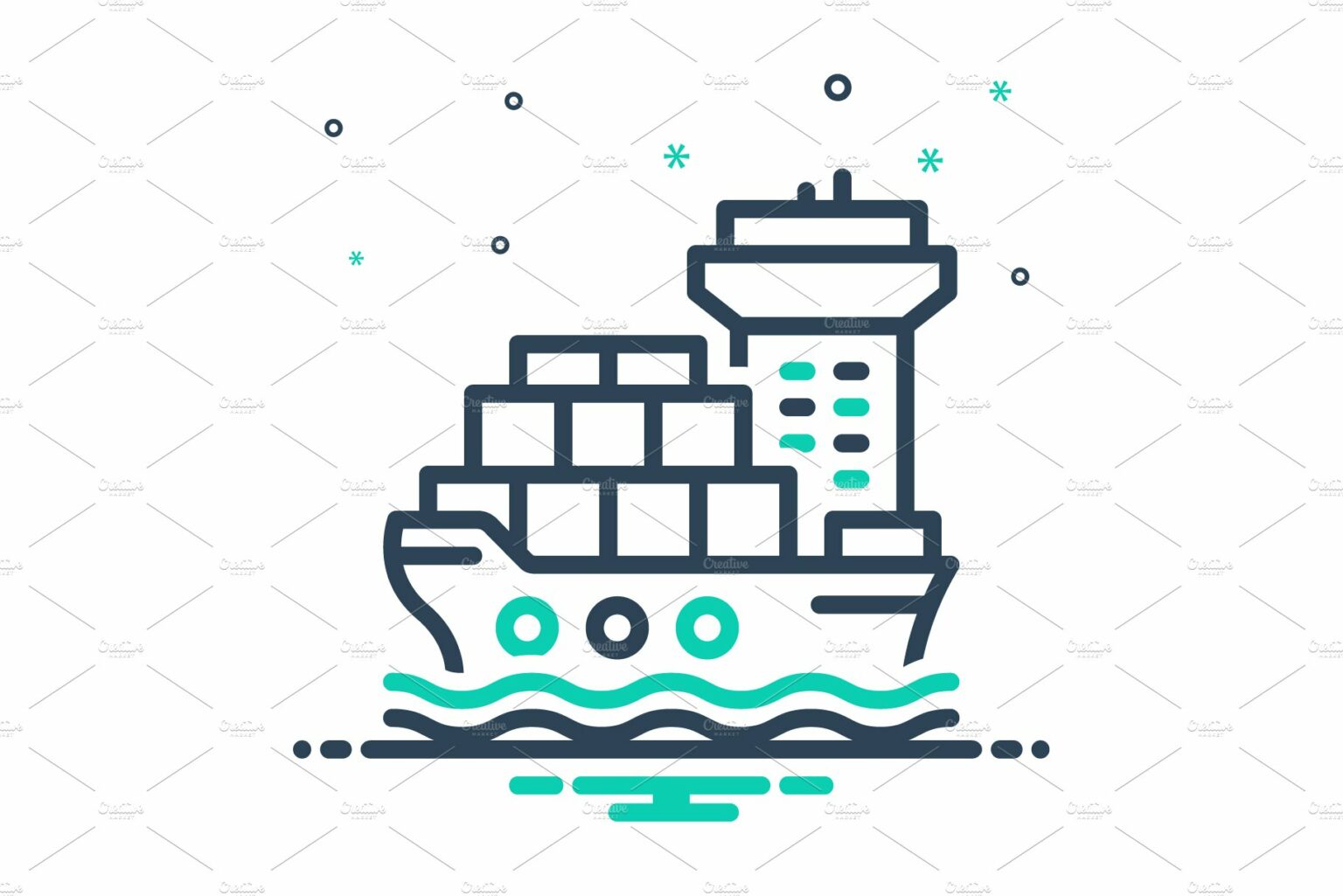 Freight cargo mix icon – MasterBundles