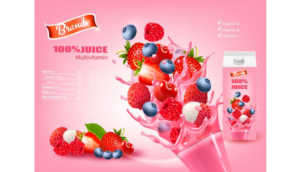 Fresh Juice with Exotic Fruits Ad – MasterBundles