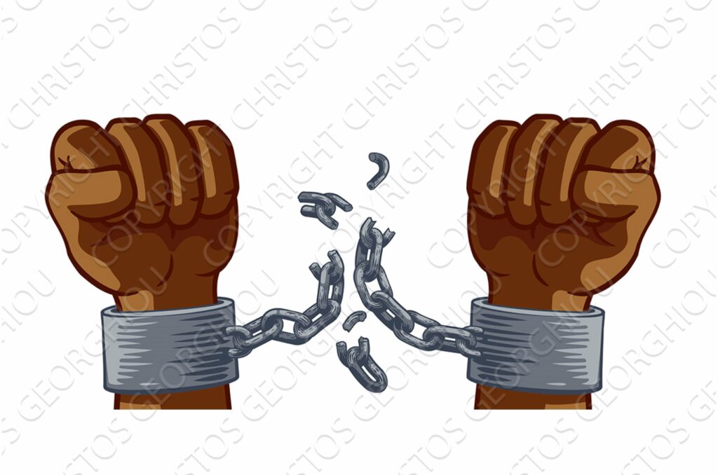 Hands Breaking Chain Shackles Cuffs – MasterBundles