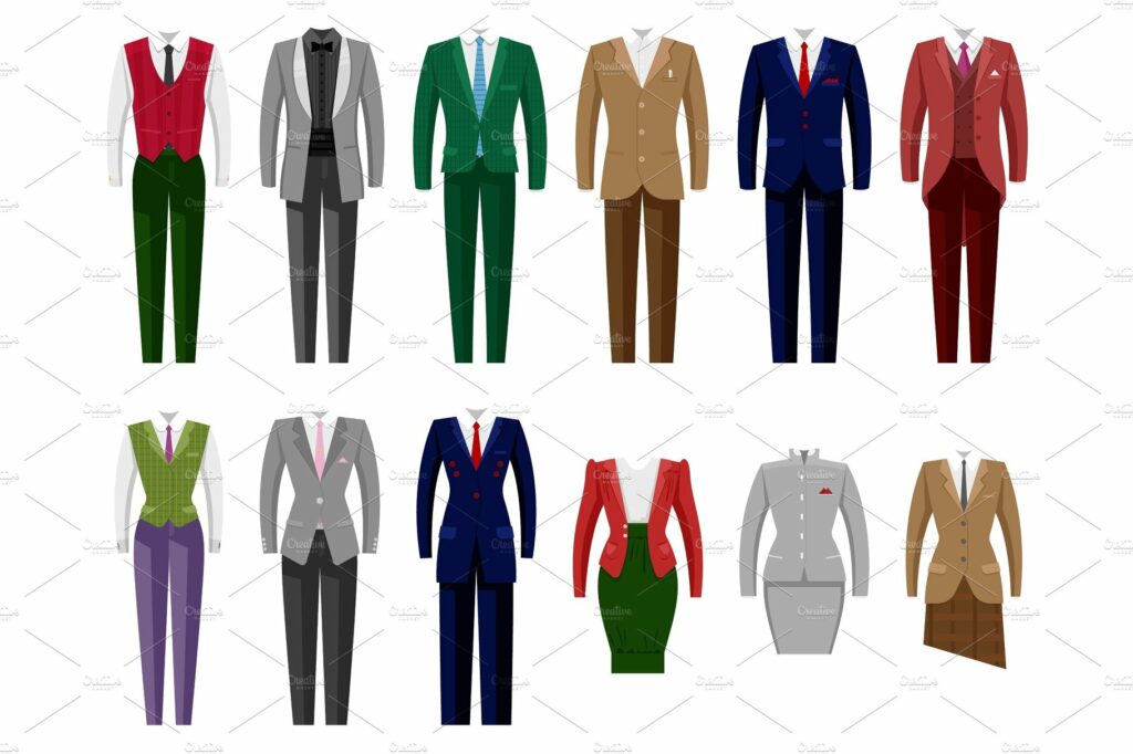 Business suit vector mail or female – MasterBundles