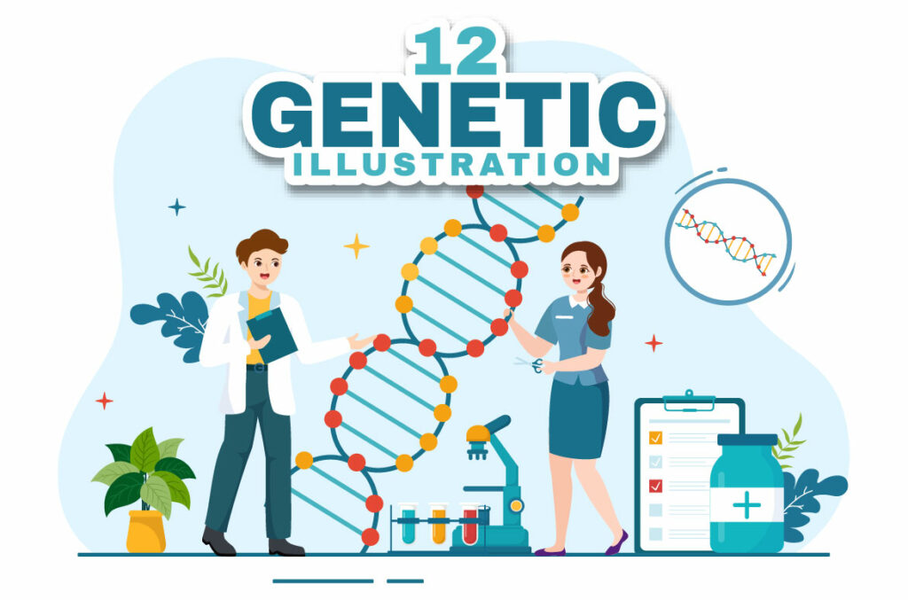 12 Genetic Science Concept Illustration - MasterBundles