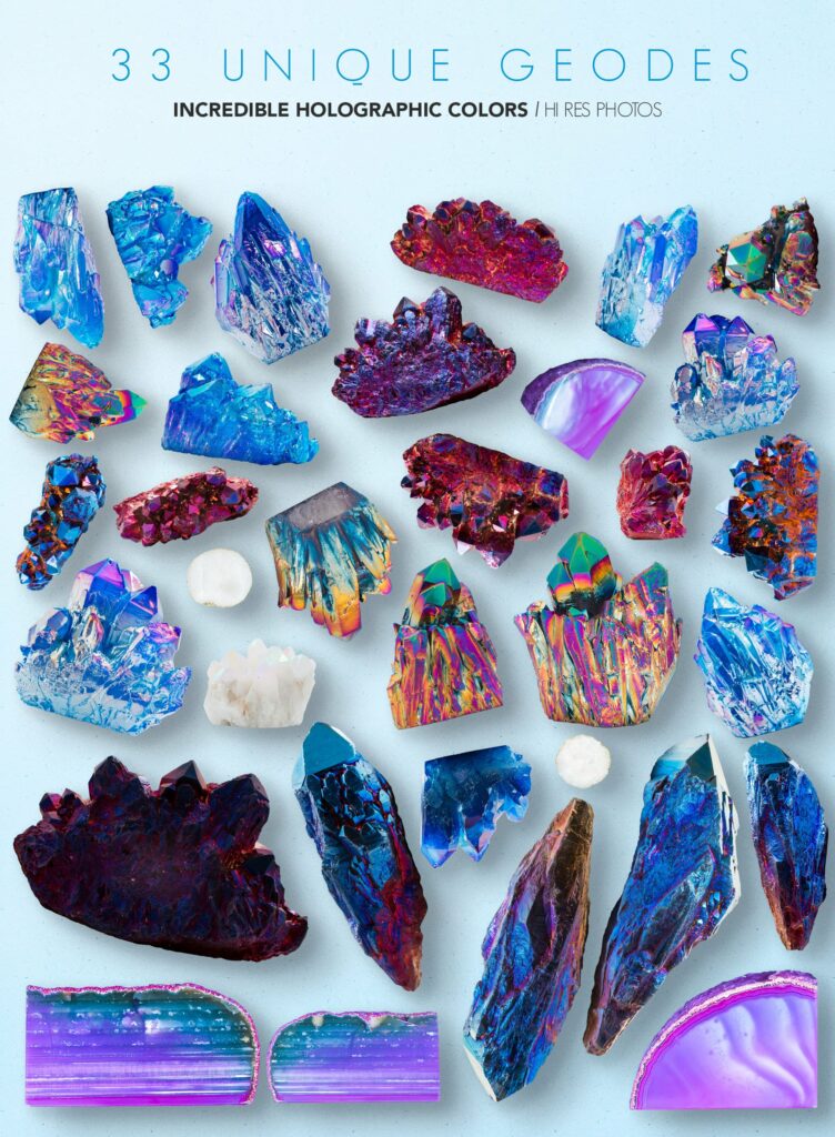 Modern Geode Gem Crystals – MasterBundles