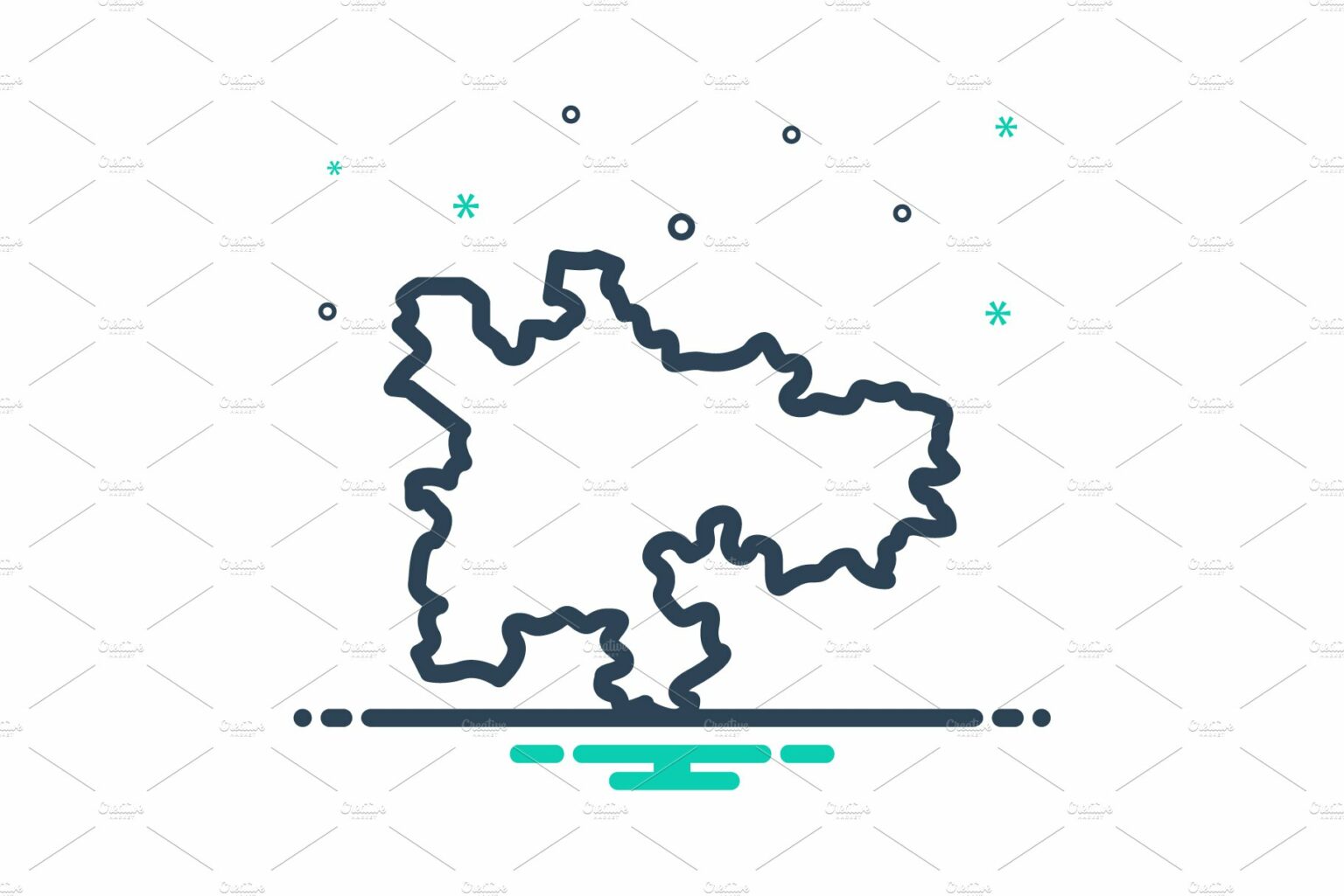 Glasgow hull shape mix icon – MasterBundles