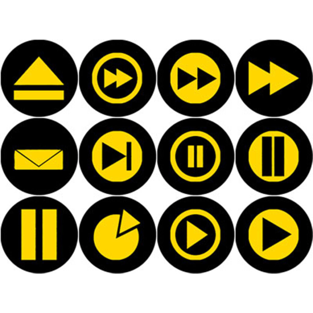 GOLD AND BLACK CHARACTER ICONS - MasterBundles