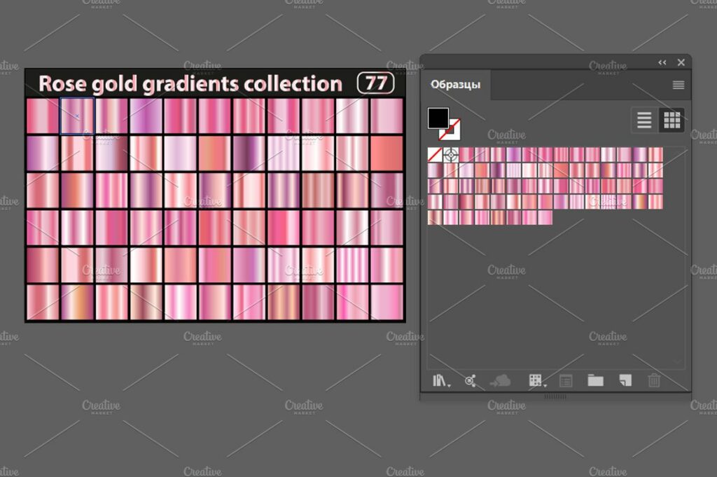 Rose gold gradient collection – MasterBundles