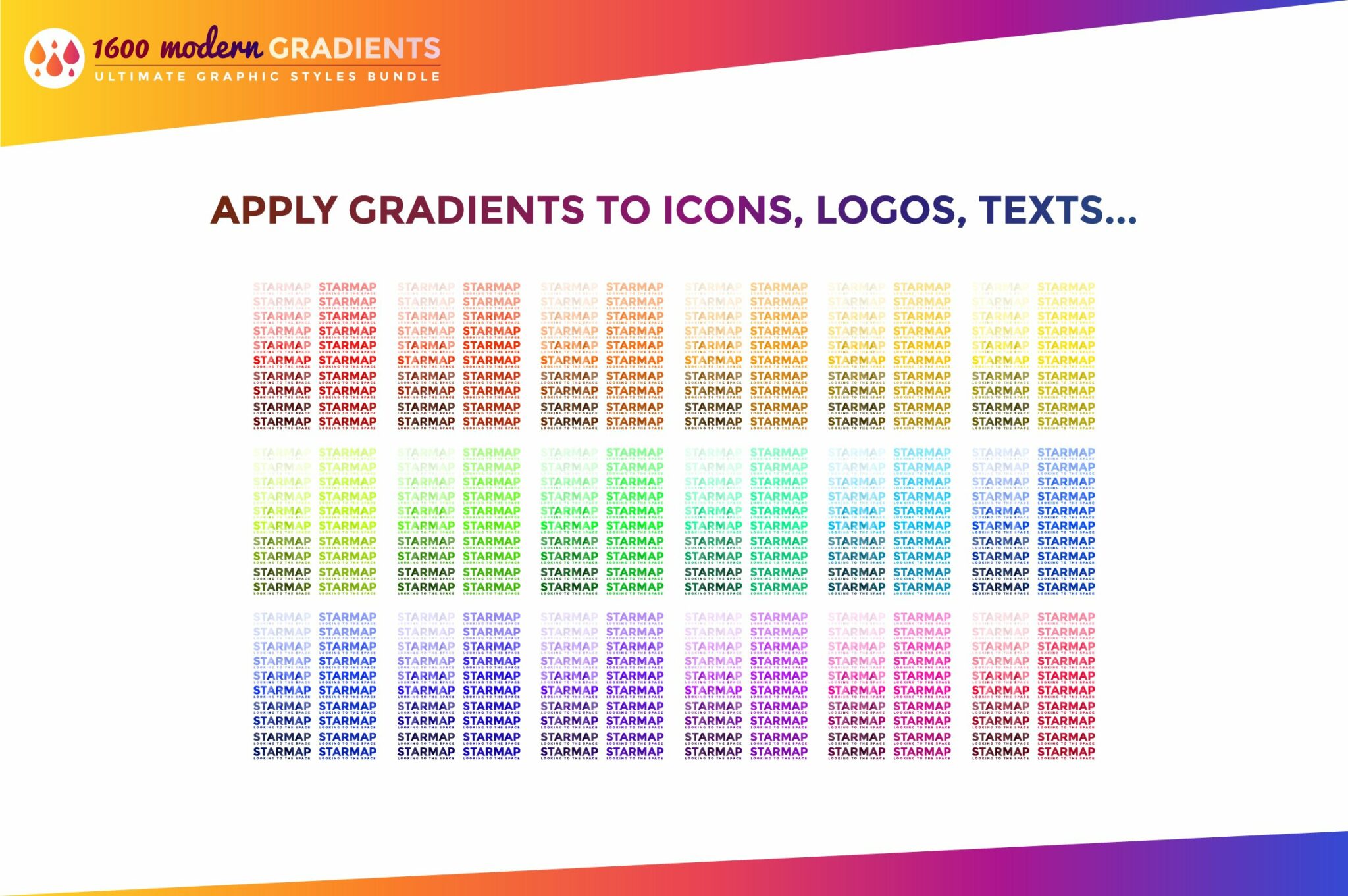 1600 Gradients Graphic Styles Bundle – MasterBundles