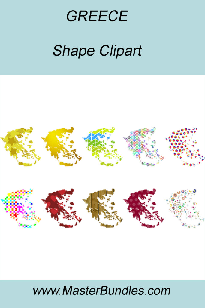 GREECE SHAPE CLIPART ICONS - MasterBundles